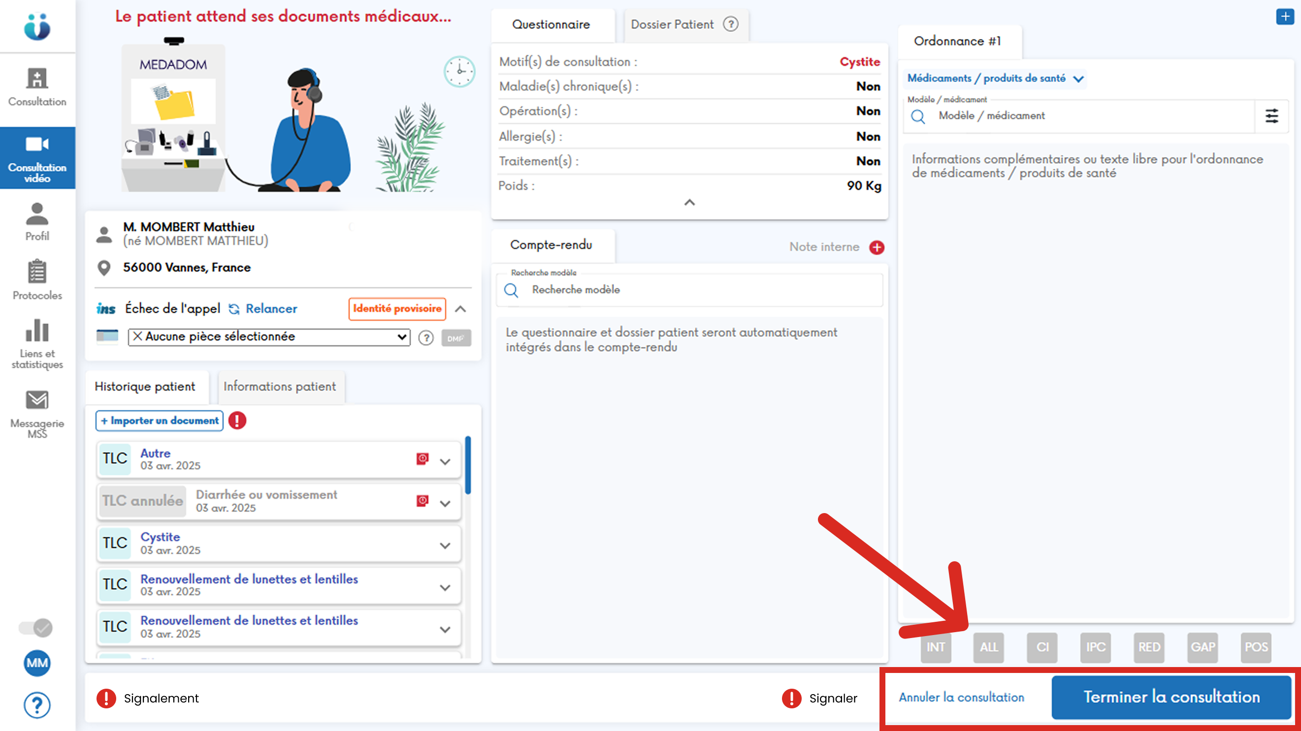 Mise à jour de l'interface de téléconsultation Dr Visio (Avril 2025 ...