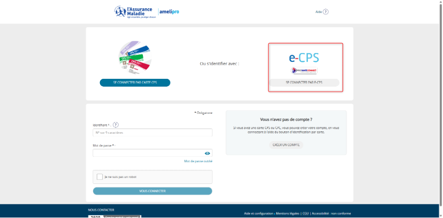 Le site AmeliPro indique "l'ouverture de ProSanté Connect n'est pas ...