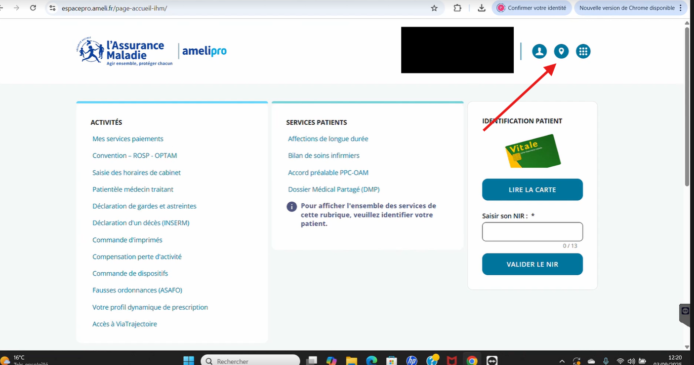 Le site AmeliPro indique "l'ouverture de ProSanté Connect n'est pas ...